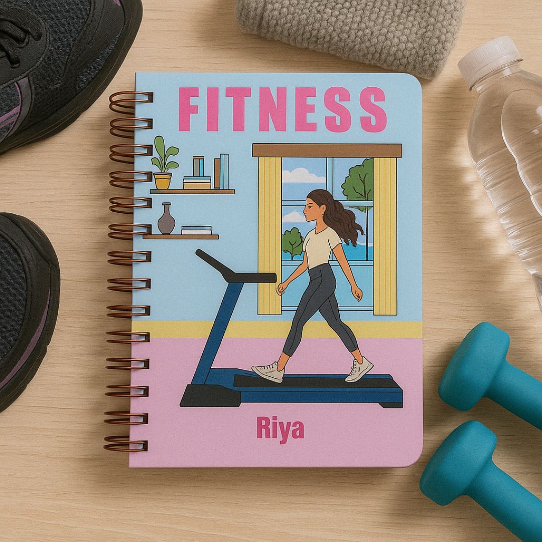Fitness Journals | Fitness Diary | Personalized with your name – Bop Canvases